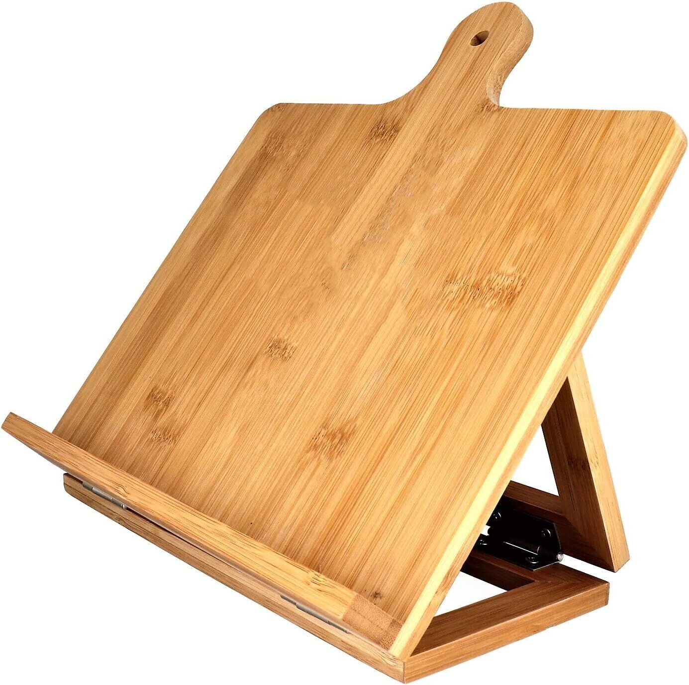 Reading Holder Adjustable Bamboo Book Stand For Reading Calligraphy ...