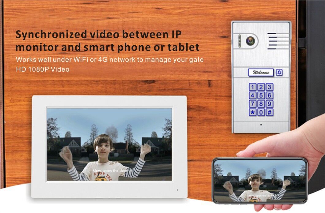 Smart Phone Control Wifi Smart Doorbell, 4 Live Menu Video Door Phone ...