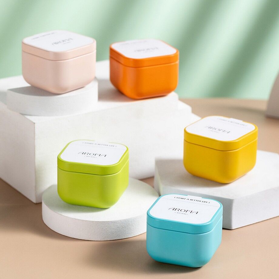 Wholesale Custom Small Scented Square Container Candles Flower Soy ...