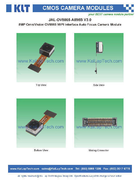 Jal-ov8865-a898b V3.0 8mp Ov8865 Mipi Interface Auto Focus Camera ...