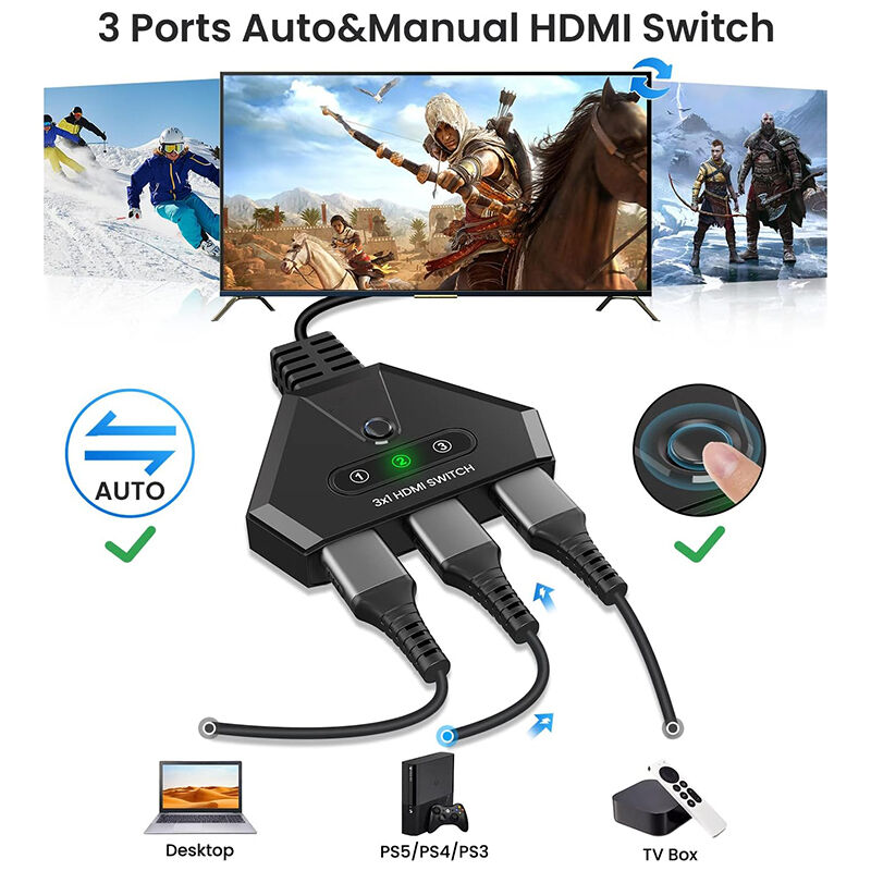 Buy Wholesale China Oem 1.4/2.0 Hdmi Splitter 3 In 1 Out Long Hdmi ...