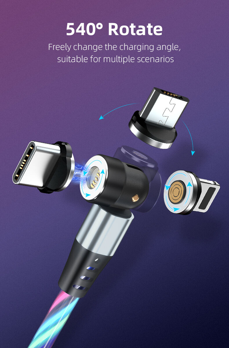 Buy Wholesale China 360 540 Degree Rotate Luminous Flowing Light Usb ...