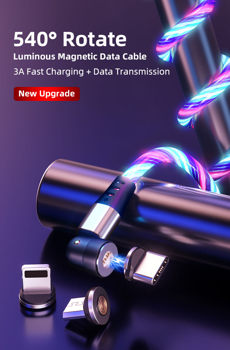 Buy Wholesale China 360 540 Degree Rotate Luminous Flowing Light Usb ...