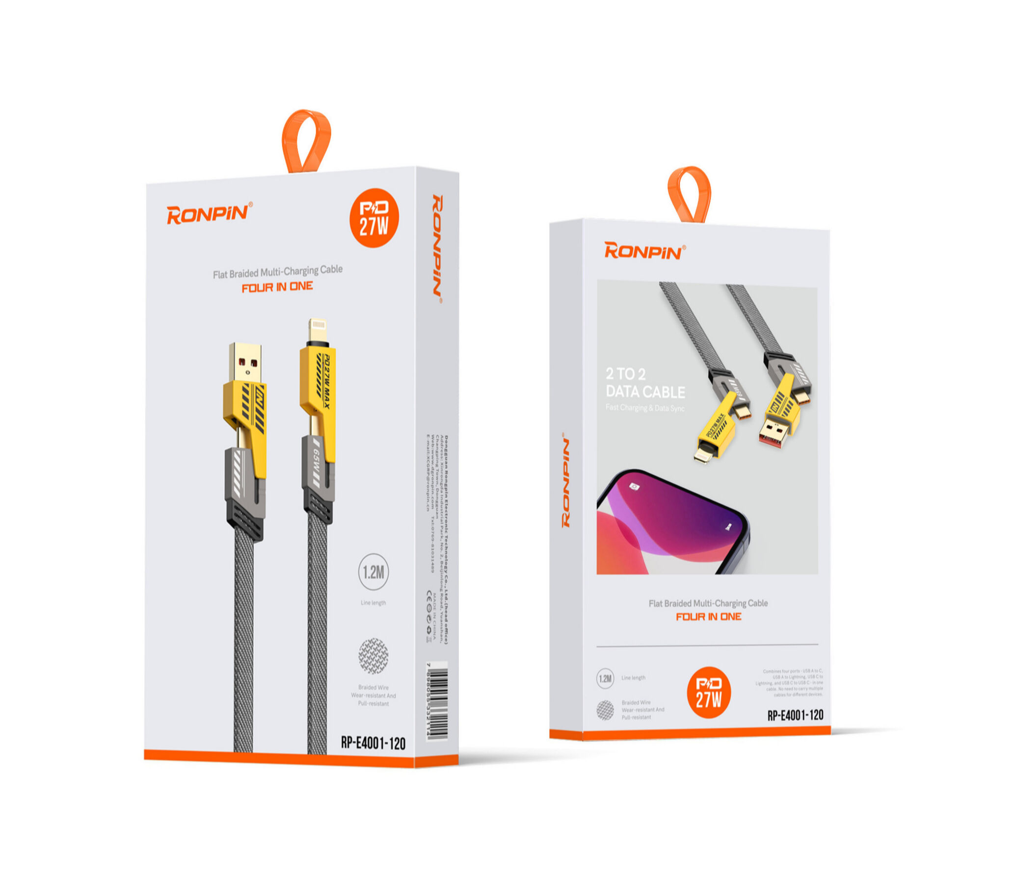 4-in-1 Cable Multifunction Data And Charging Flexible Usb Cables For ...