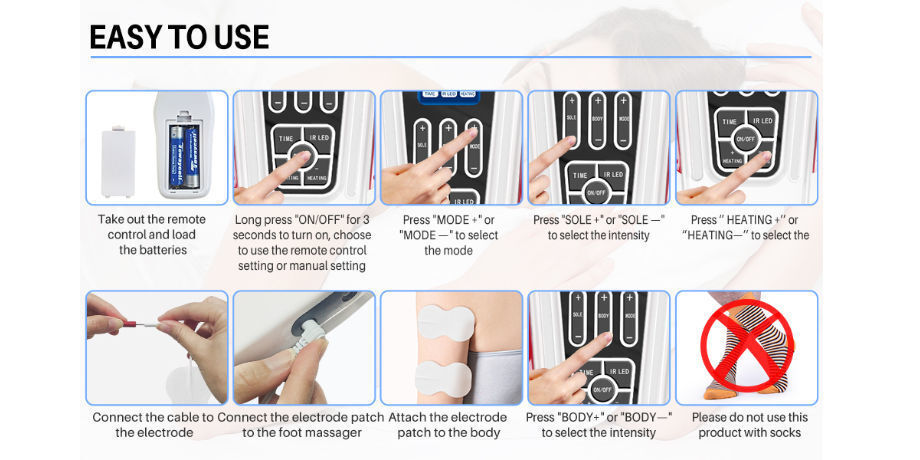 Ems Tens Foot Circulation Stimulator Improves Foot Blood Circulation ...
