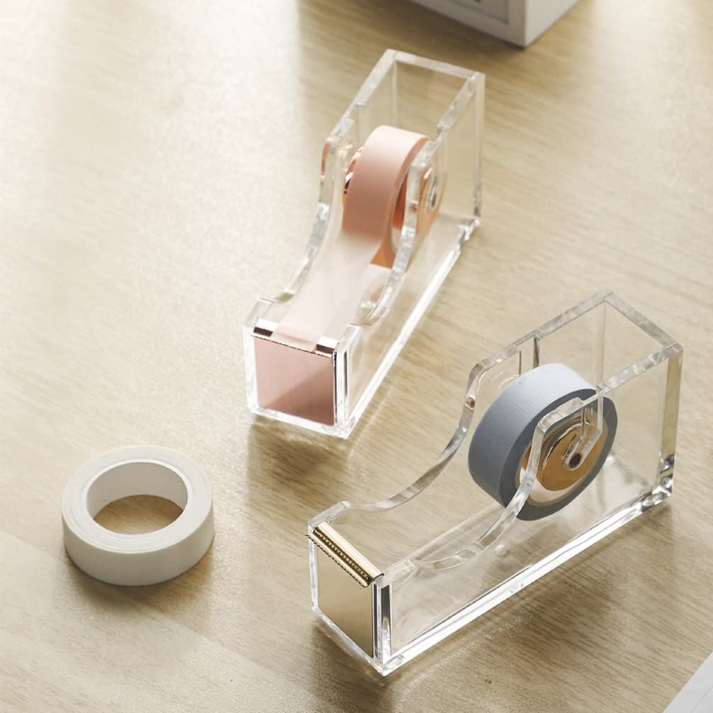 Tape Cutter Refillable Tape Dispenser Acrylic Tape Holder Washi Tape ...