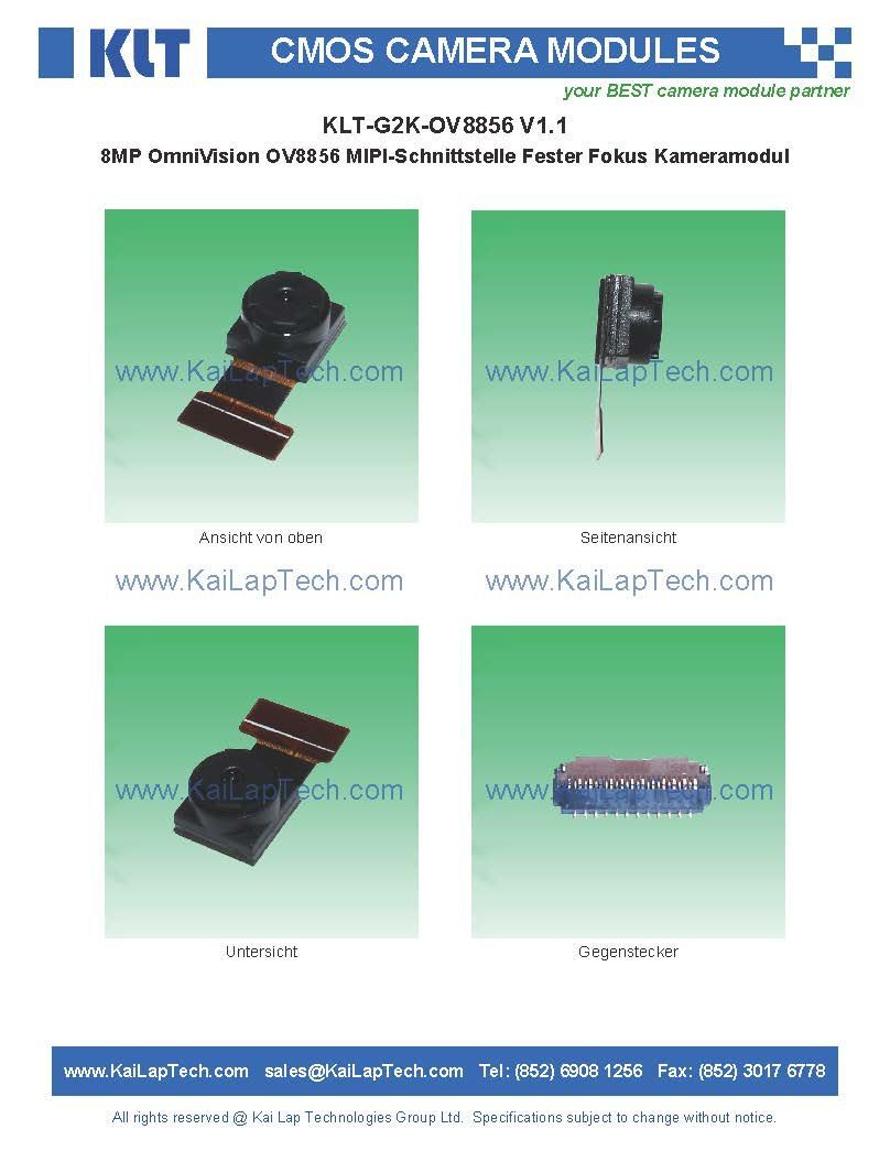 Buy Wholesale Hong Kong SAR Klt-g2k-ov8856 V1.1 8mp Ov8856 Mipi ...