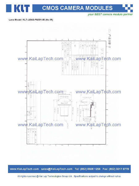 Klt-h3mf-os08a20 V2.0 8mp Os08a20 Mipi Interface M14 Fixed Focus Camera ...