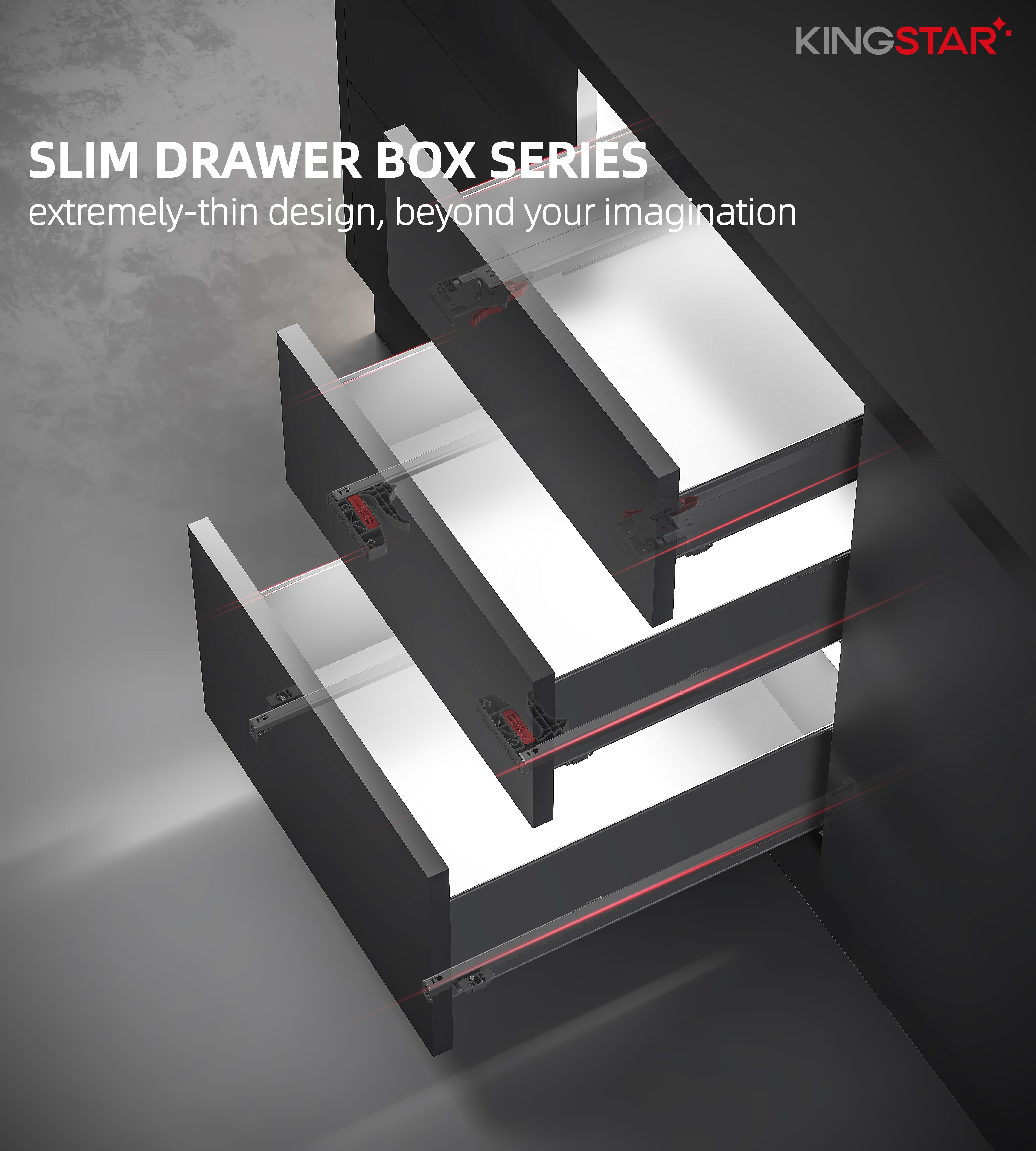 Buy Wholesale China Kingstar Extremely Thin Slim Tandem Box Drawer System Cospla Drawer Series ...