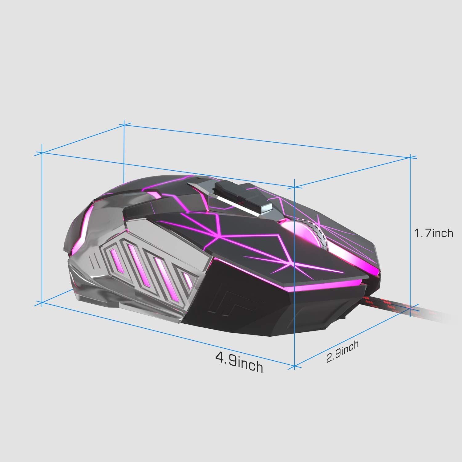 Magegee G10 Gaming Mouse Wired, 7 Colors Led Backlit Gaming Mouse, 6 ...
