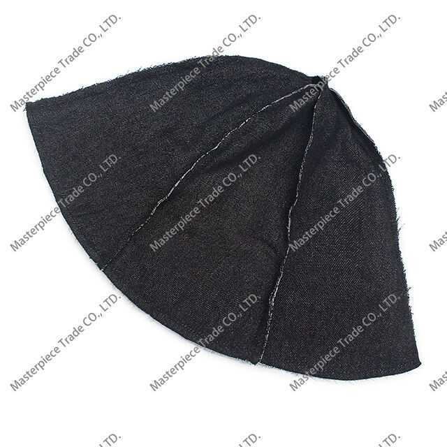Men And Women Blue And Black Cowboy Lampshade Hat With Raw Edge Design ...