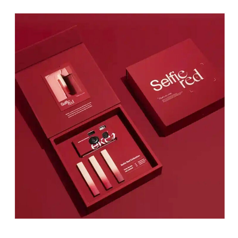 Custom Logo Soft Touch Finish Hardcover Cardboard Cosmetic Lipstick Lip ...