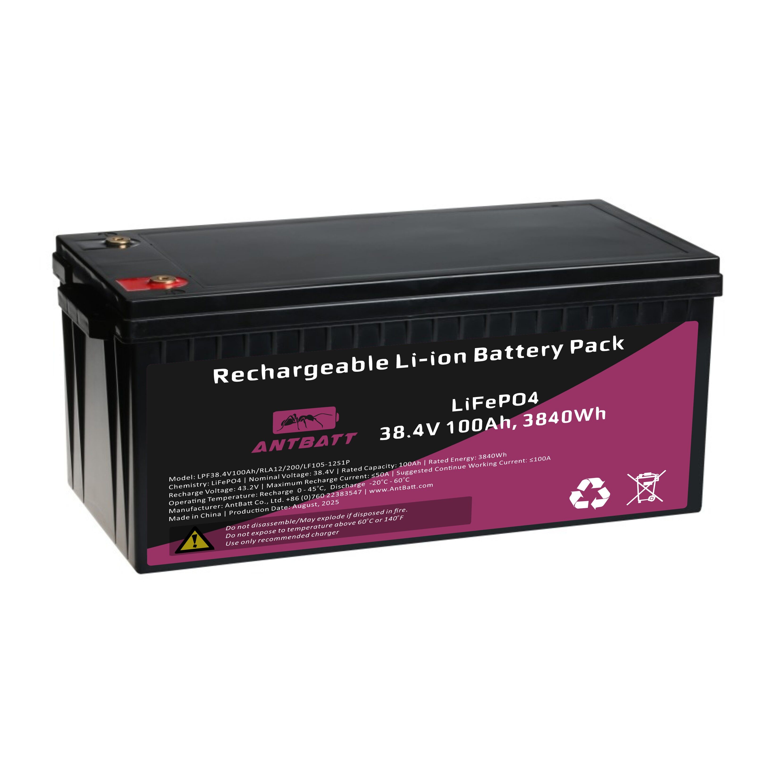 Buy Wholesale China 38.4v100ah Lifepo4 Battery Pack & Lifepo4 Battery ...