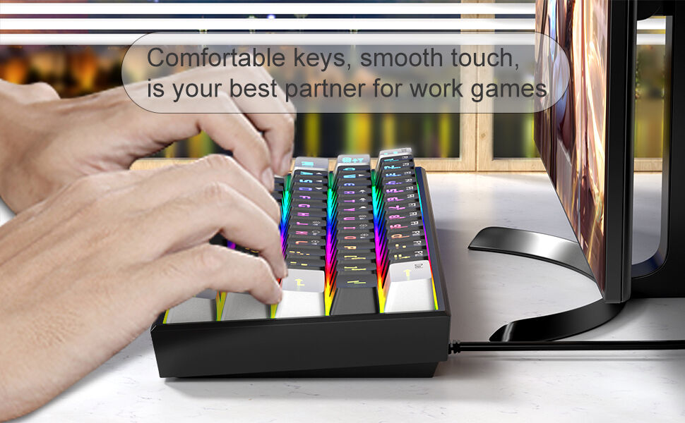 Buy Wholesale China Magegee Ts91 Slim 60% Gaming Keyboard, Rgb Backlit ...