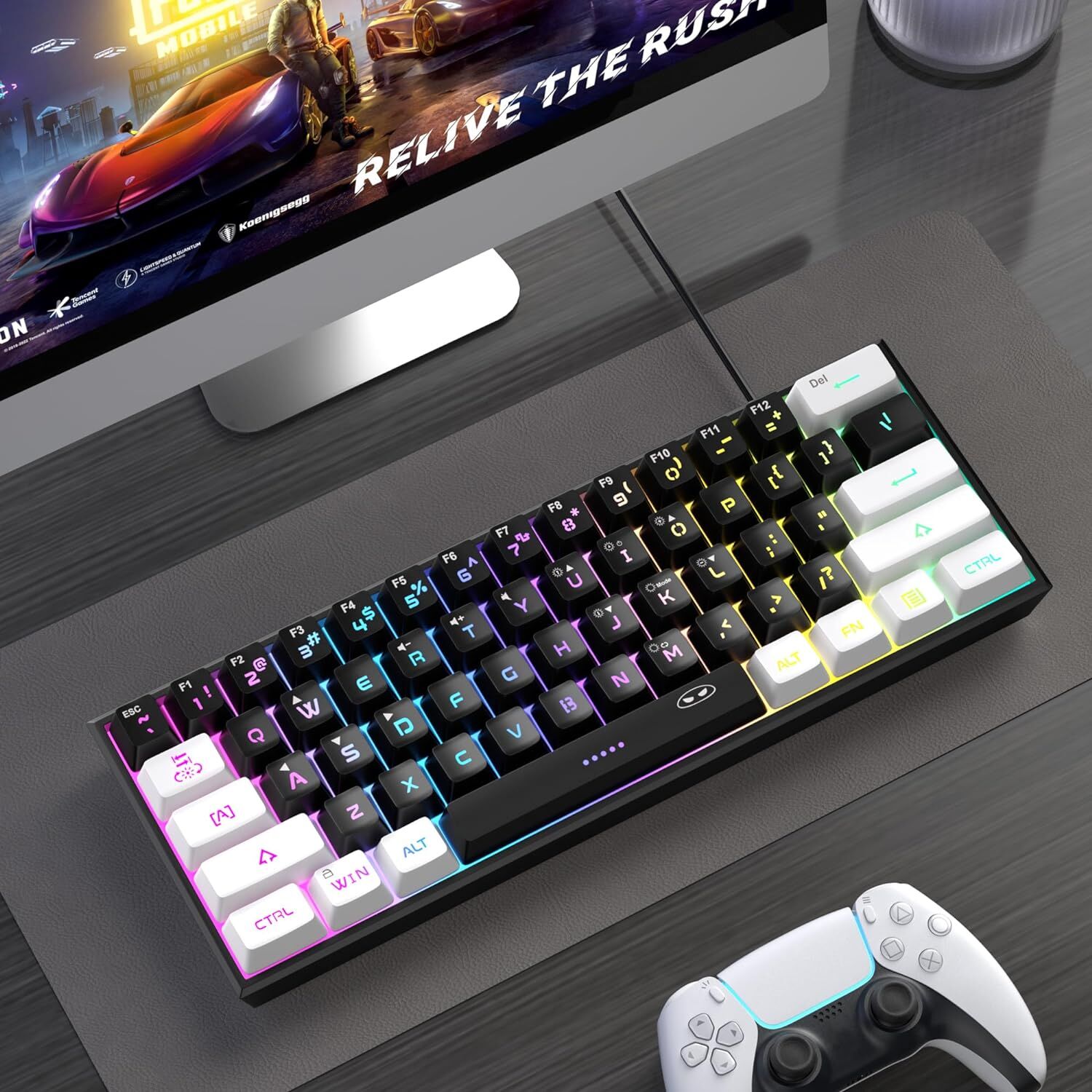 Buy Wholesale China Magegee Ts91 Slim 60% Gaming Keyboard, Rgb Backlit ...