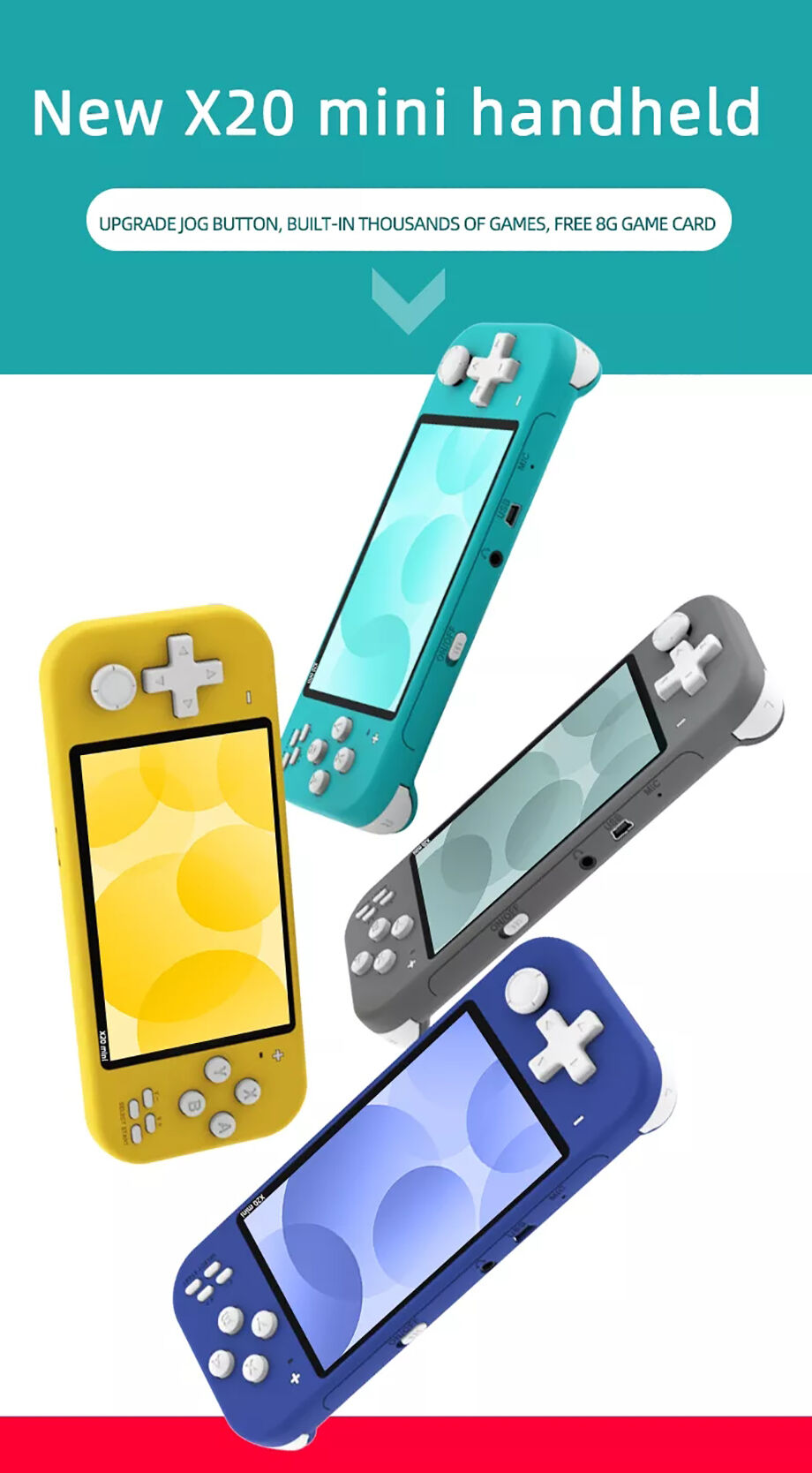 Buy China Wholesale A X20 Mini 4.3 Inch Screen Handheld Game Player Hd ...