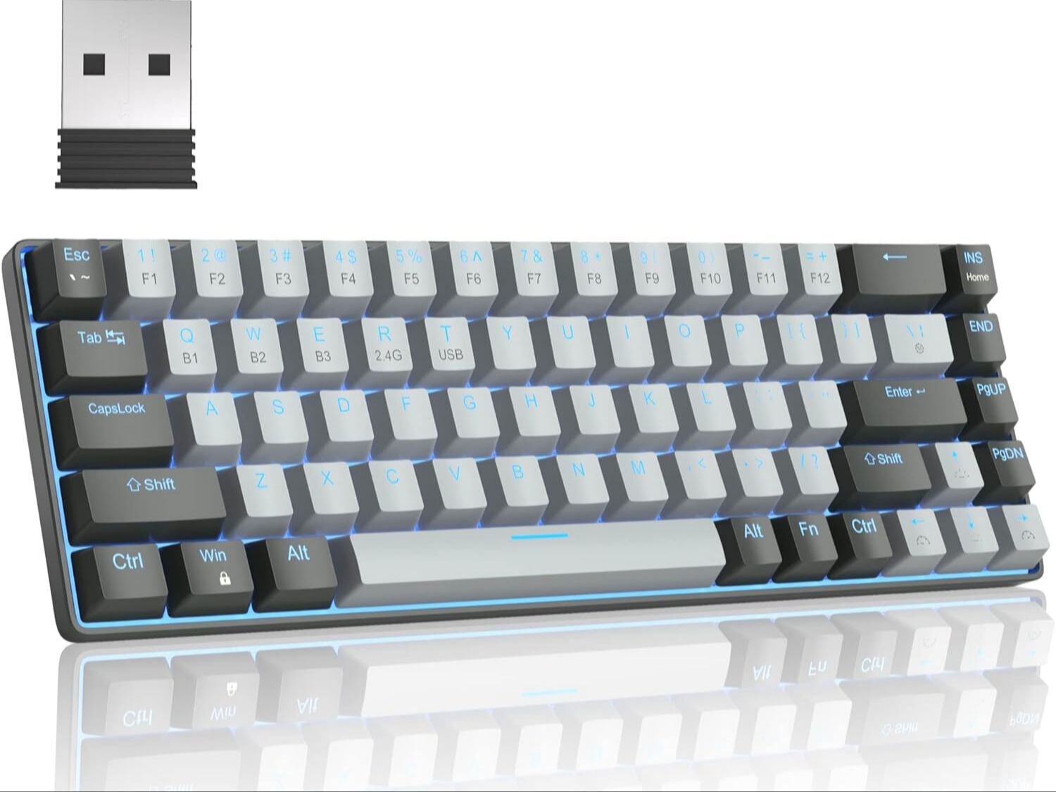 Magegee Mk-box Plus 60% Wireless Mechanical Keyboard, 3-mode Mini ...