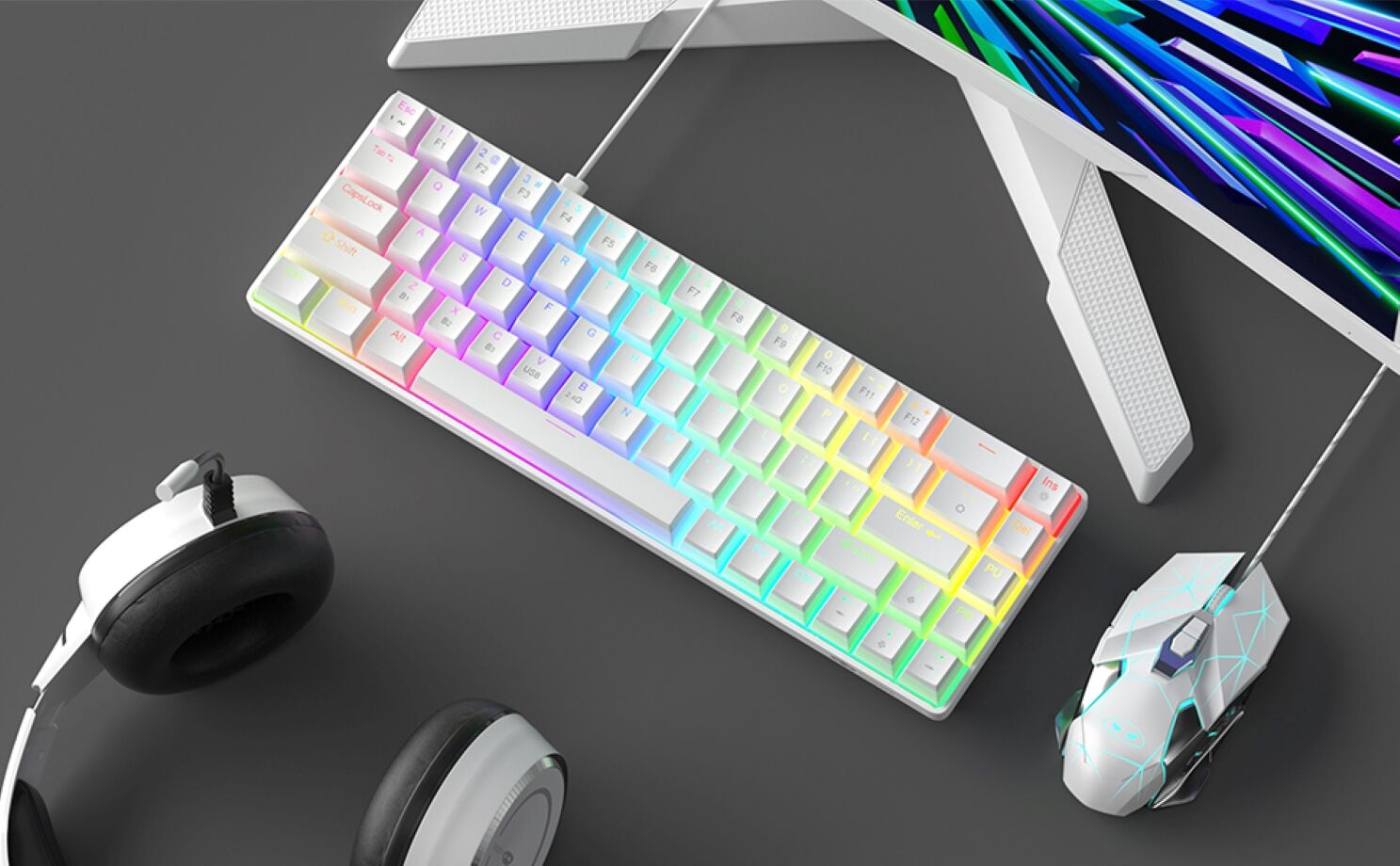 Magegee Mk-box Plus 60% Wireless Mechanical Keyboard, 3-mode Mini ...