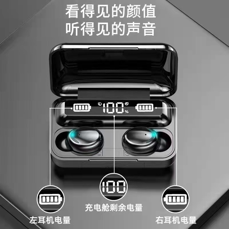 Valdus F9 Tws 2 In 1 Earphones Fone De Ouvido Sem Fio Auriculares ...