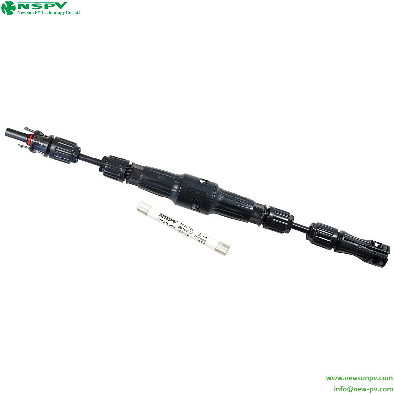 Straight Solar Panel Wiring Harness In-line Fuse Connector 1500vdc ...