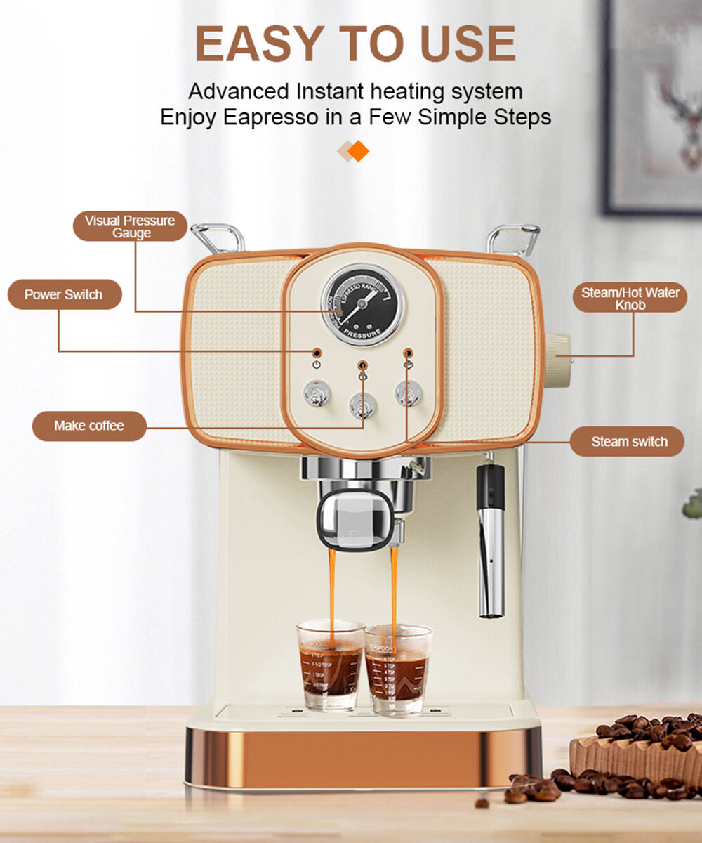 Buy Wholesale China New 20 Bar Retro Stainless Steel Pod Espresso ...