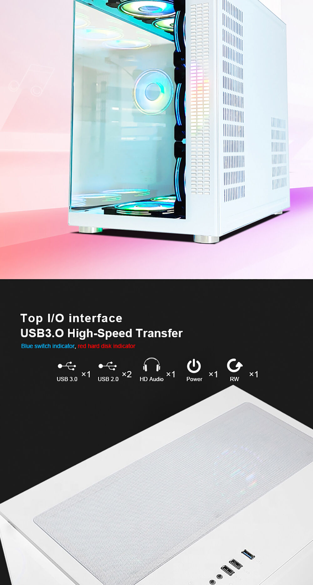 Buy Wholesale China Factory Top Brand New Trend Gaming Pc Case Rhythm ...