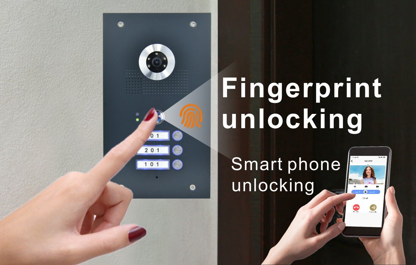 1 User Apartment Video Intercom Smart Doorbell Smartphone Control, 2 ...