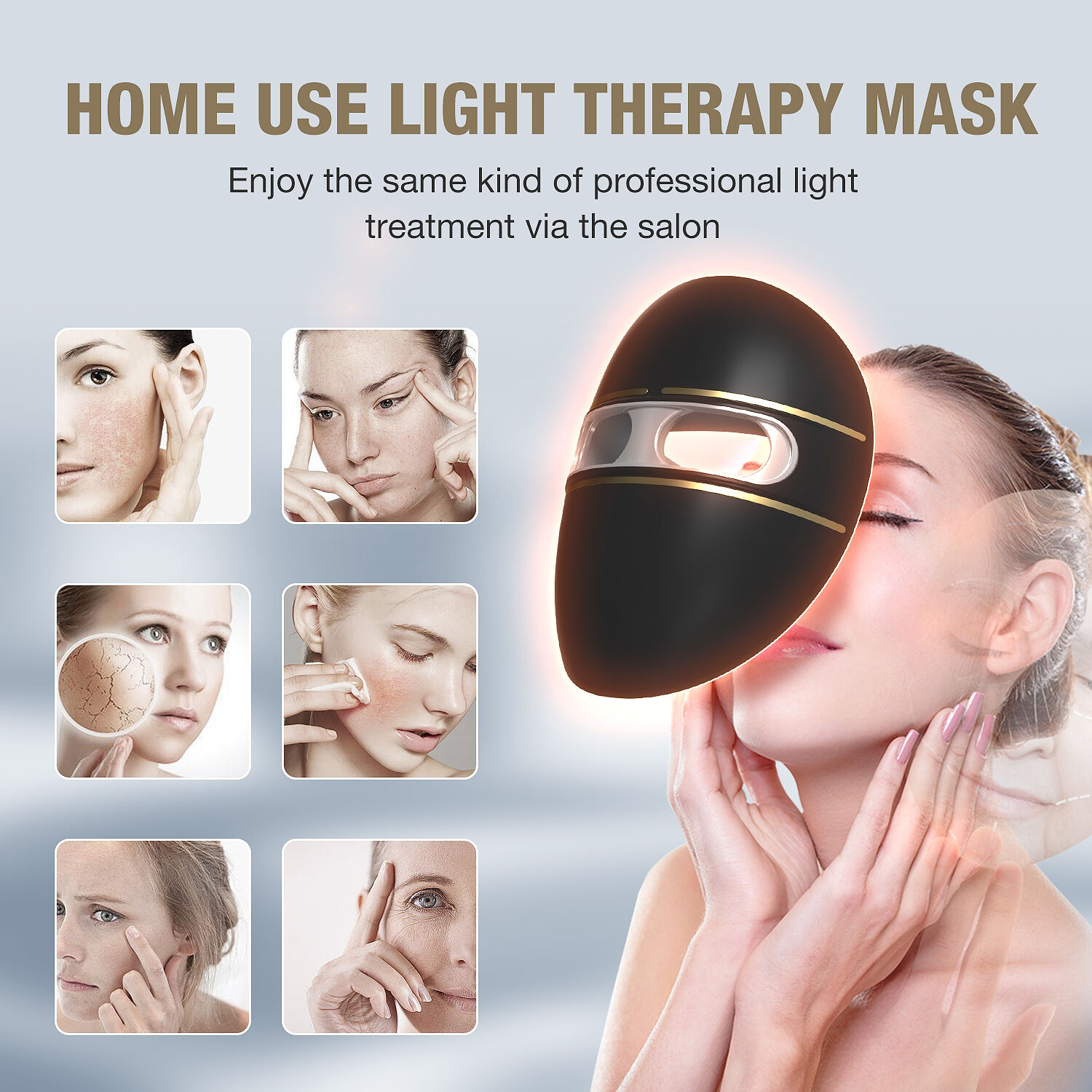 New Trending Red Infrared Led Light Photon Therapy Face Mask 4 Colors ...