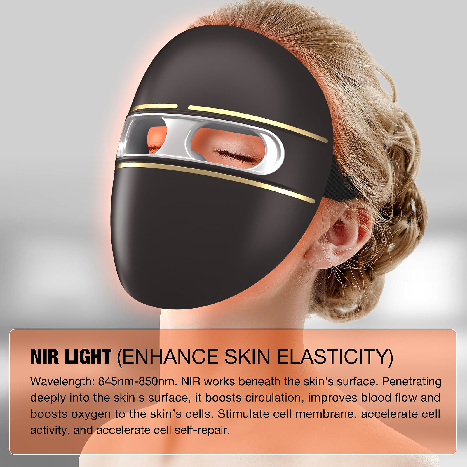 New Trending Red Infrared Led Light Photon Therapy Face Mask 4 Colors ...