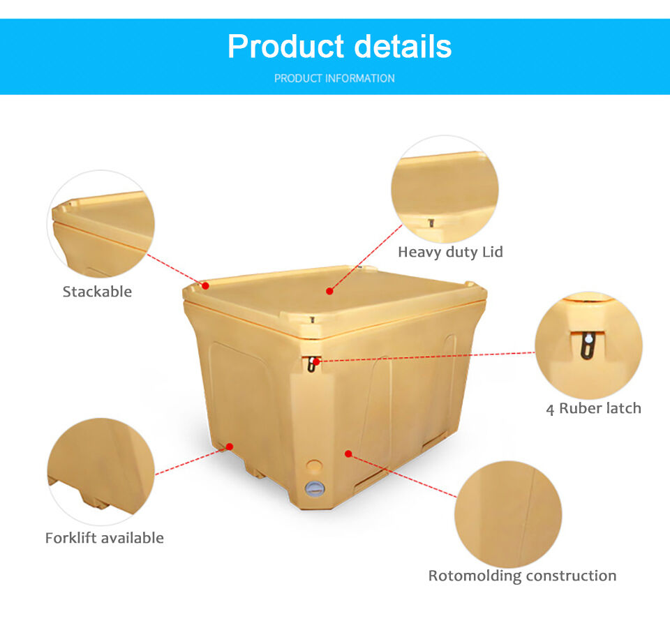 Odm 1000l Durable Stackable Multifunction Plastic Fish Bin Plastic ...