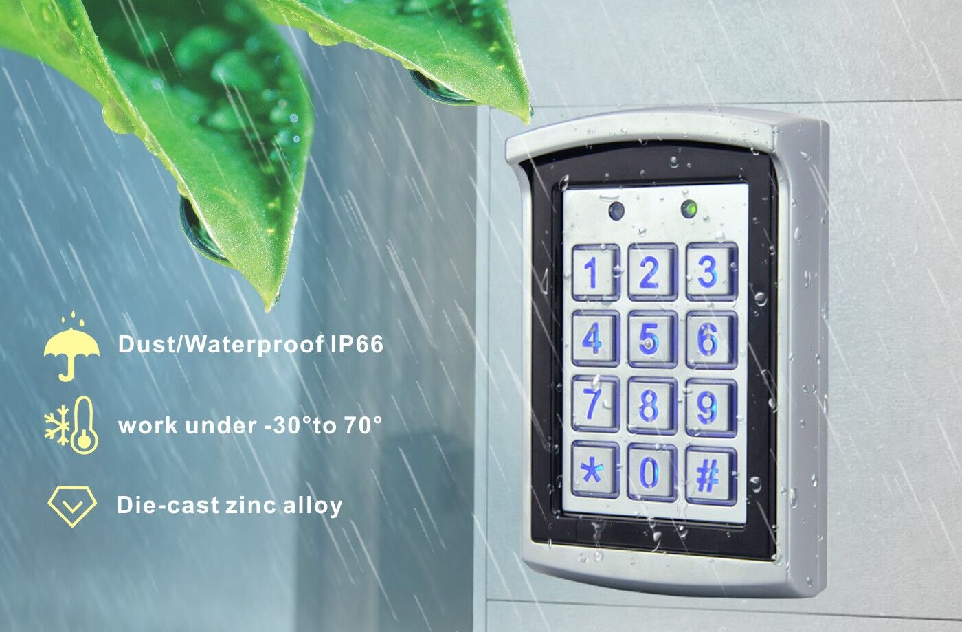 Buy Wholesale China Access Control Keypad Standalone Waterproof Sealed ...