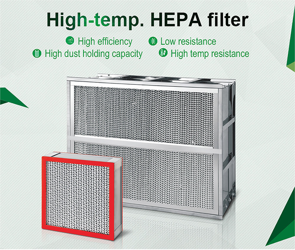 High Efficiency Temperature Resistance Hepa Filter For Air Conditioner ...