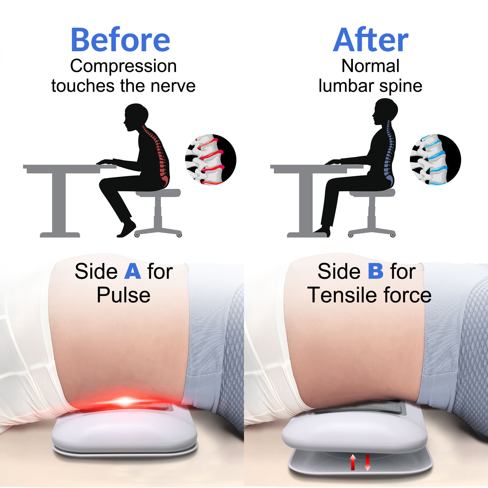 Buy Wholesale China Relief Back Pain Electric Lumbar Traction Device ...