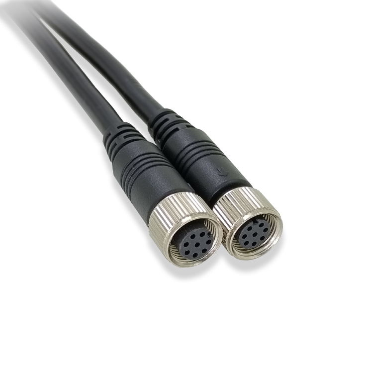 Buy Wholesale China M12 Female Shielded Connector Cable 2 3 4 5 8 12 ...