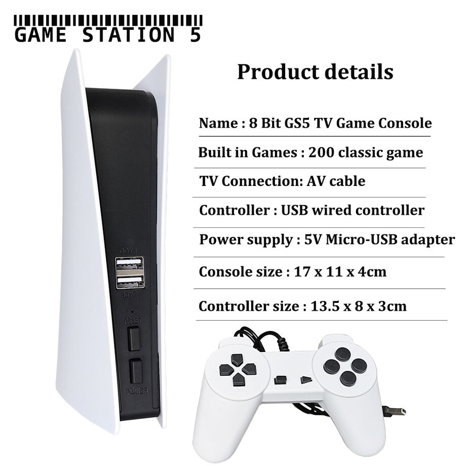A Gs5 8 Bit Mini Game Station 5 Tv Consola For Ps5 Design With 200 ...