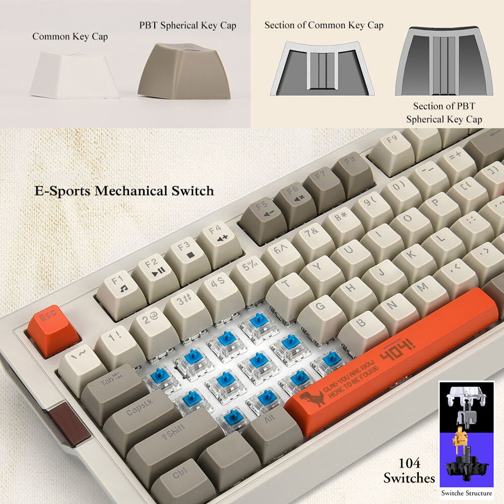 Buy Wholesale China Oem Ak510 104 Keys Pbt Classical Wired Rgb ...