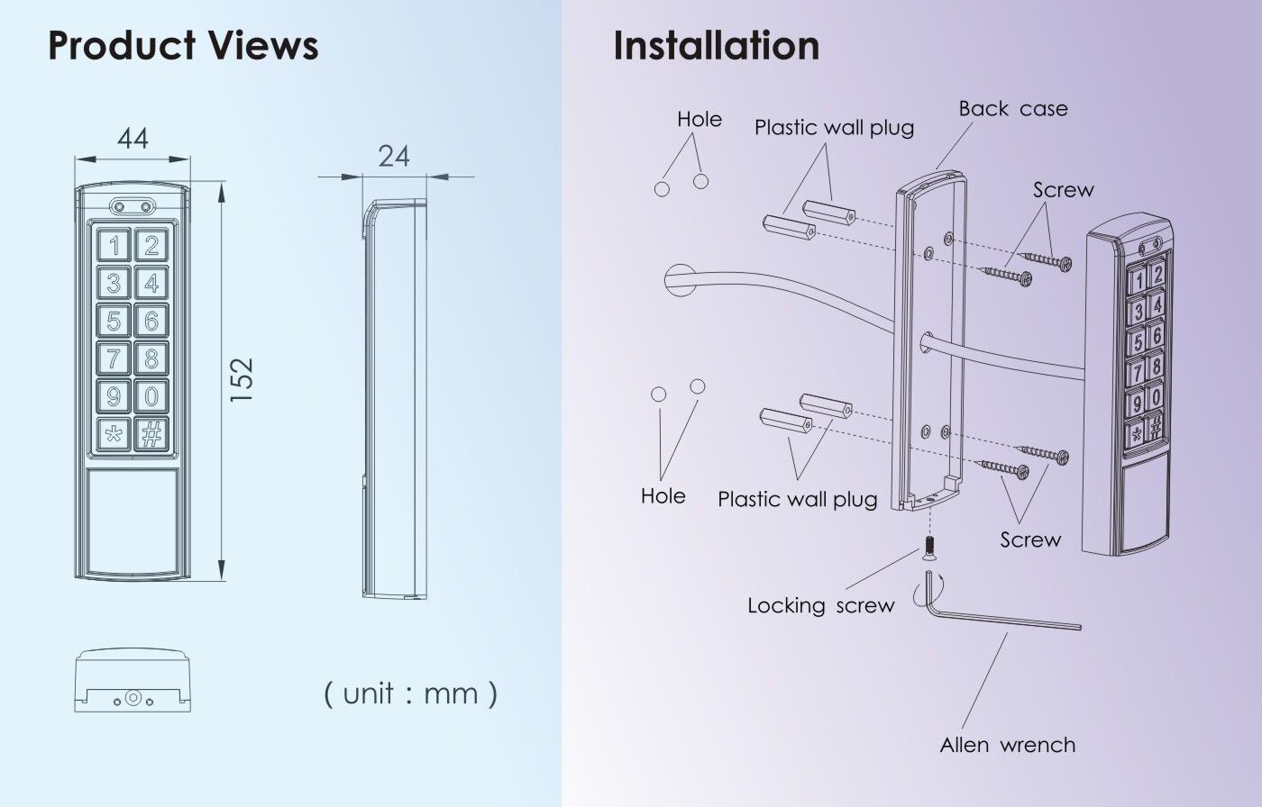 Buy Wholesale China Home Smart Gate Wire Keypad Access Control & Access ...