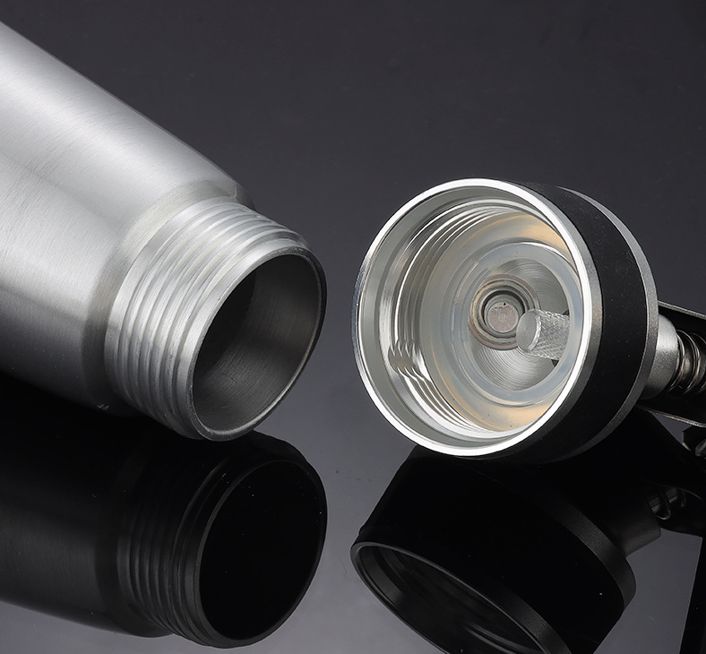 New Non-slip Aluminum Cream Gun Siphon Bottle Cream Bubbler Stainless ...