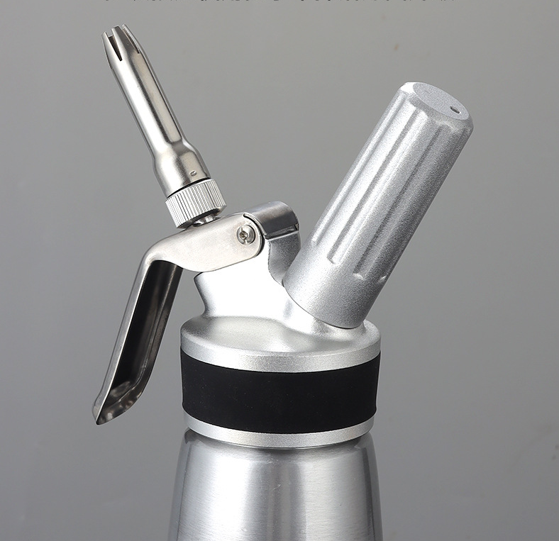 New Non-slip Aluminum Cream Gun Siphon Bottle Cream Bubbler Stainless ...