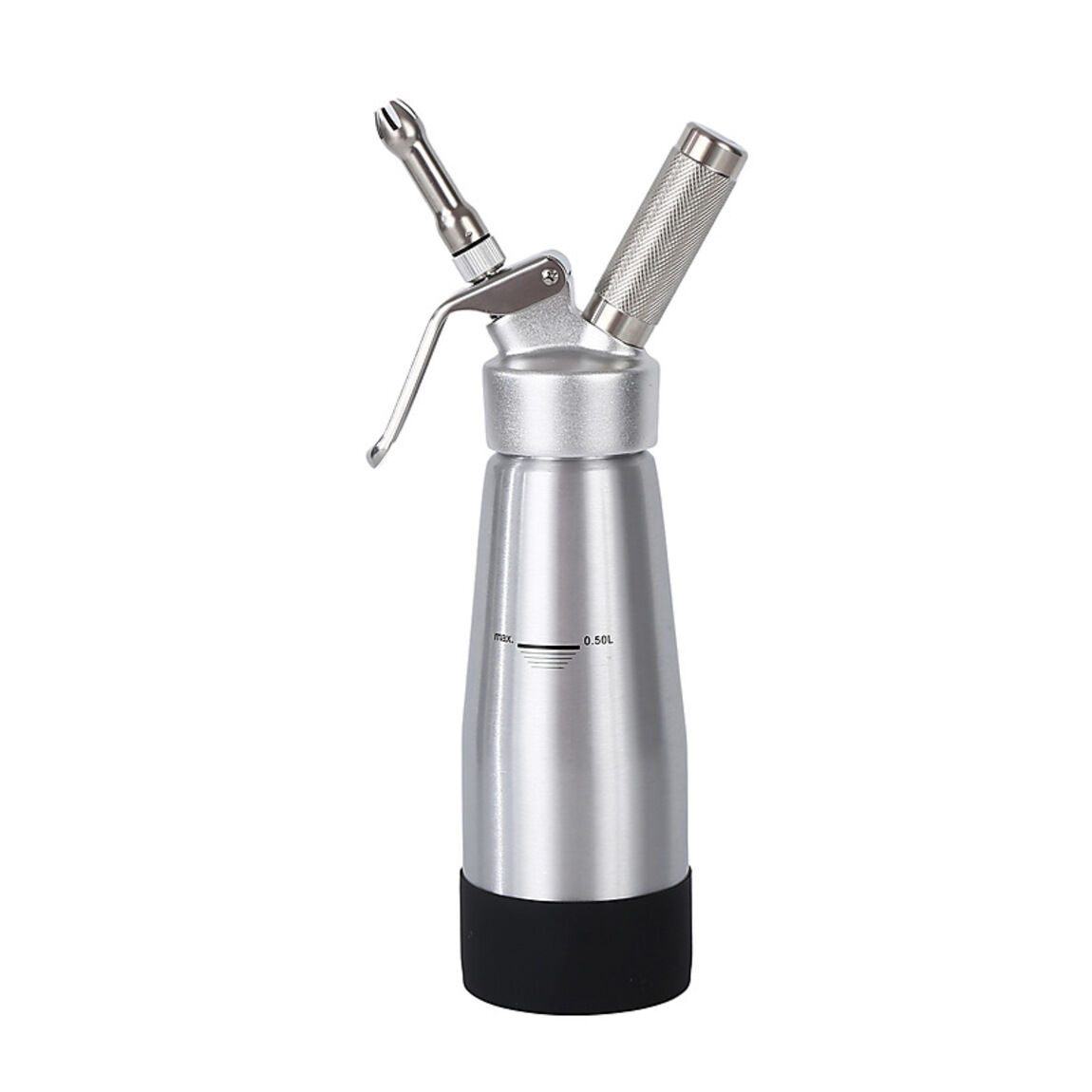 New Non-slip Aluminum Cream Gun Siphon Bottle Cream Bubbler Stainless ...