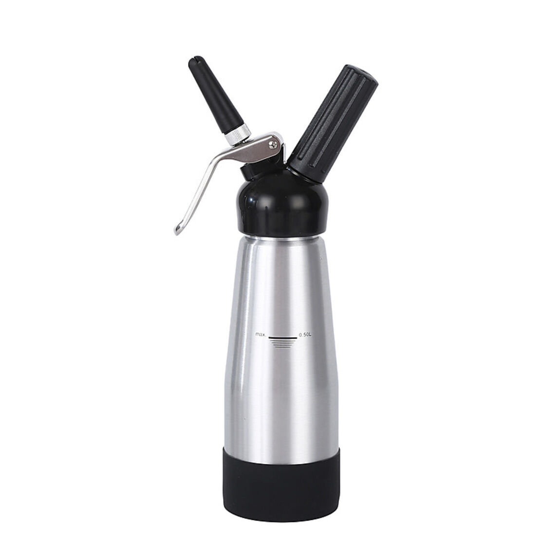 New Non-slip Aluminum Cream Gun Siphon Bottle Cream Bubbler Stainless ...