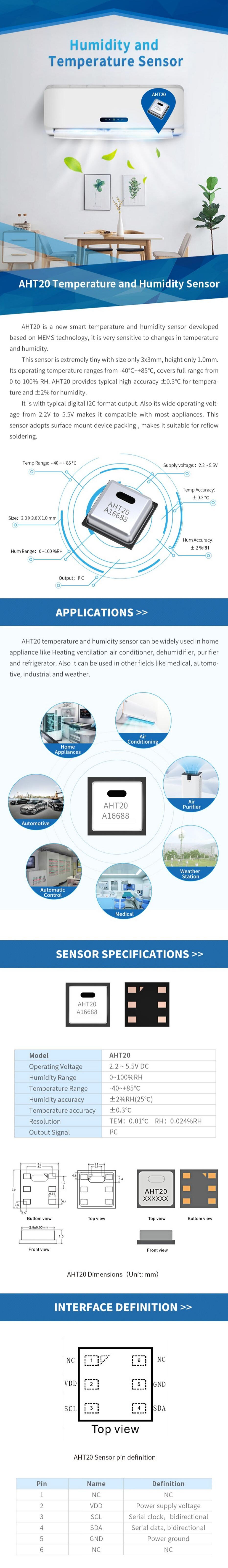 Buy Wholesale China Factory Integrated Temperature Sensor For Air ...