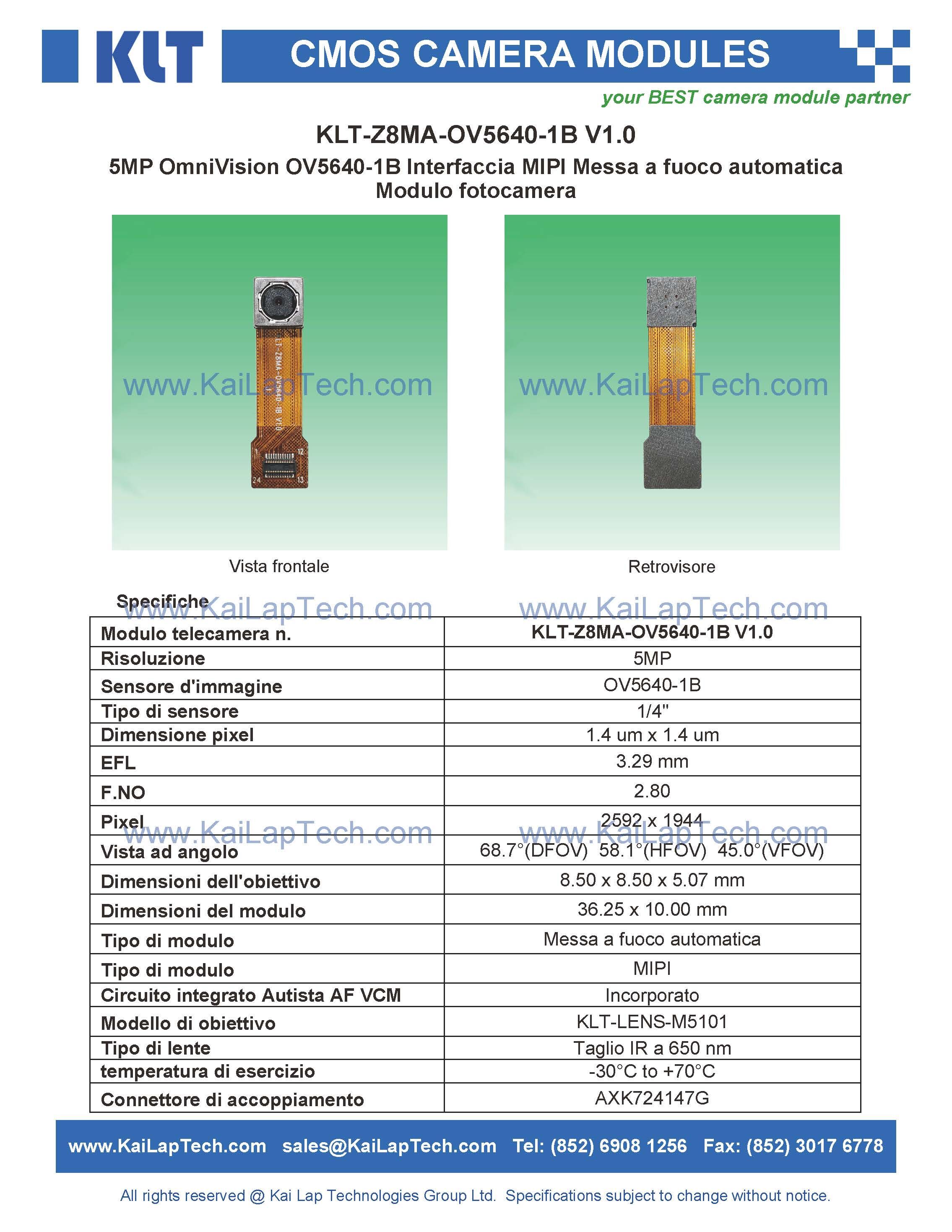 Buy Wholesale Hong Kong SAR Klt-z8ma-ov5640-1b V1.0 5mp Ov5640-1b ...
