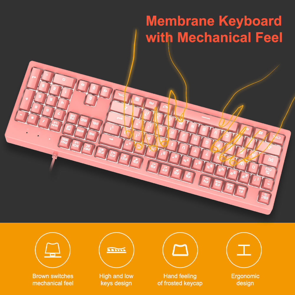 Buy China Wholesale Ajazz Oem 104 Keys Ergonomic Usb Standard Quiet ...