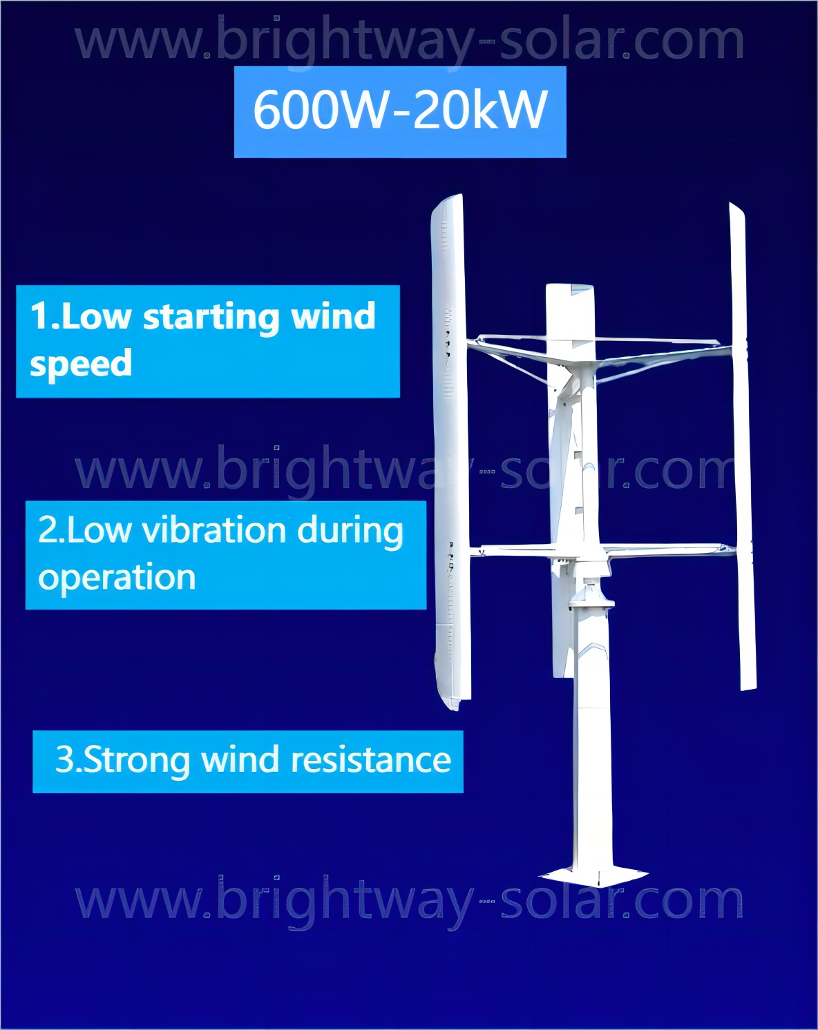 Buy Wholesale China Brightway 20kw Wind Power Generator Vertical Axis ...