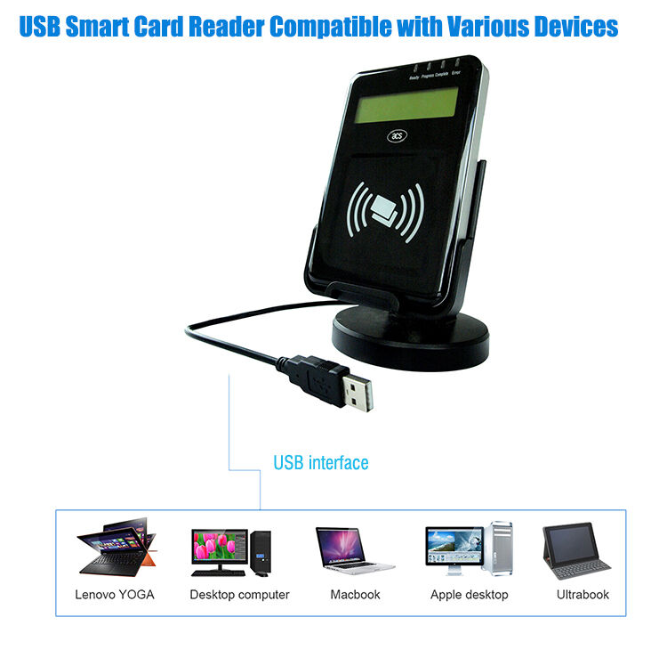 New Visual Vantage Nfc Smart 13.56mhz Usb Nfc Card Reader With Lcd Display Acr1222l - China ...