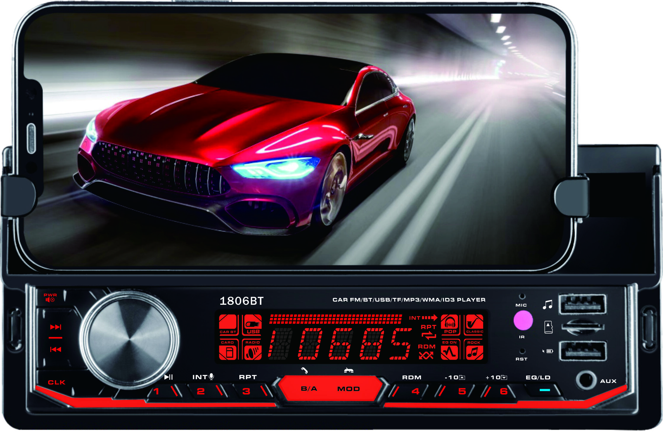Factory Offer 1 Din Multifunctional Car Audio Fm Radio Car Radio Mp3 ...
