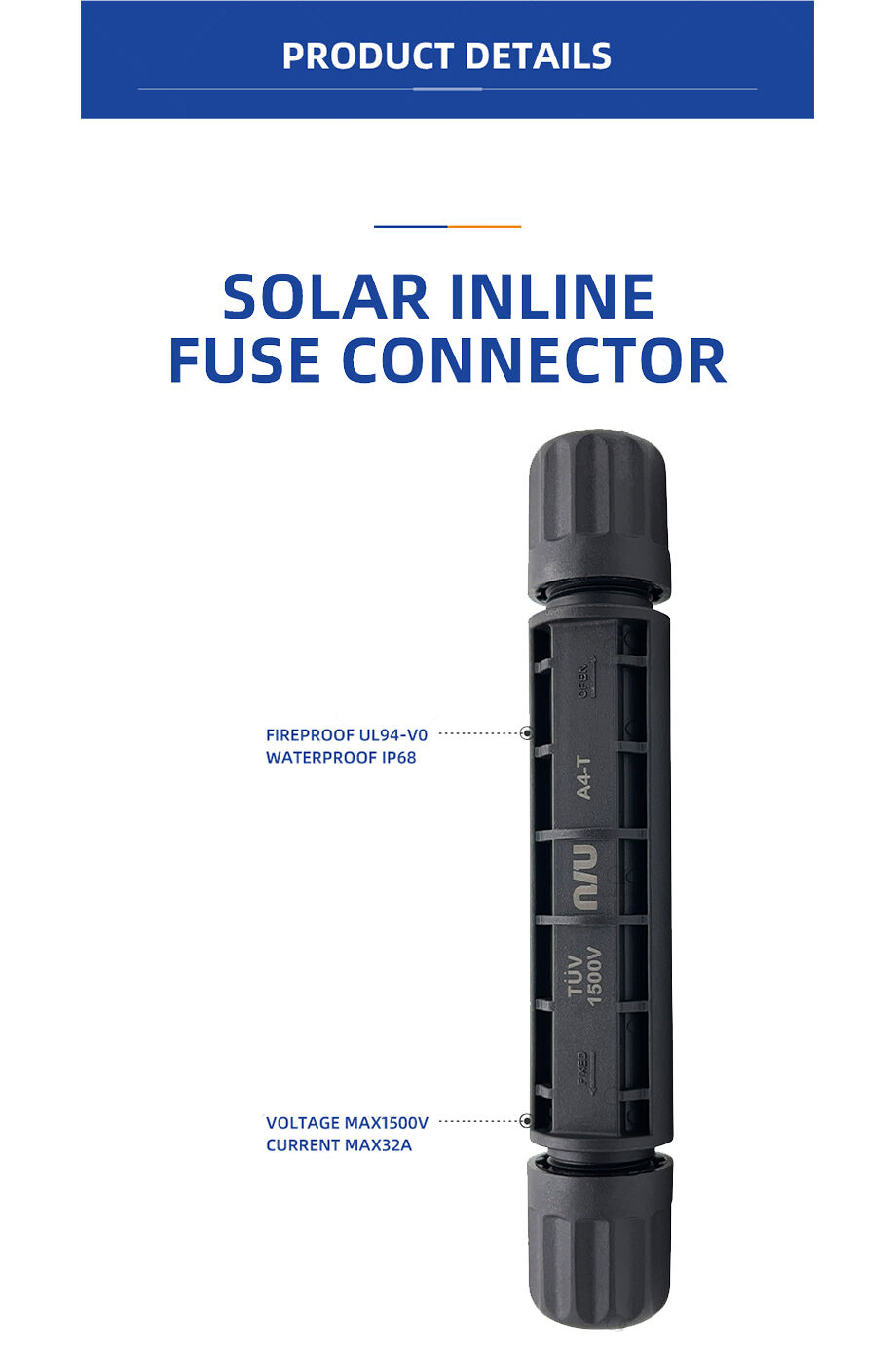 Bulk Buy China Wholesale 1000v Solar Inline Fuse Mc4 Connector For ...