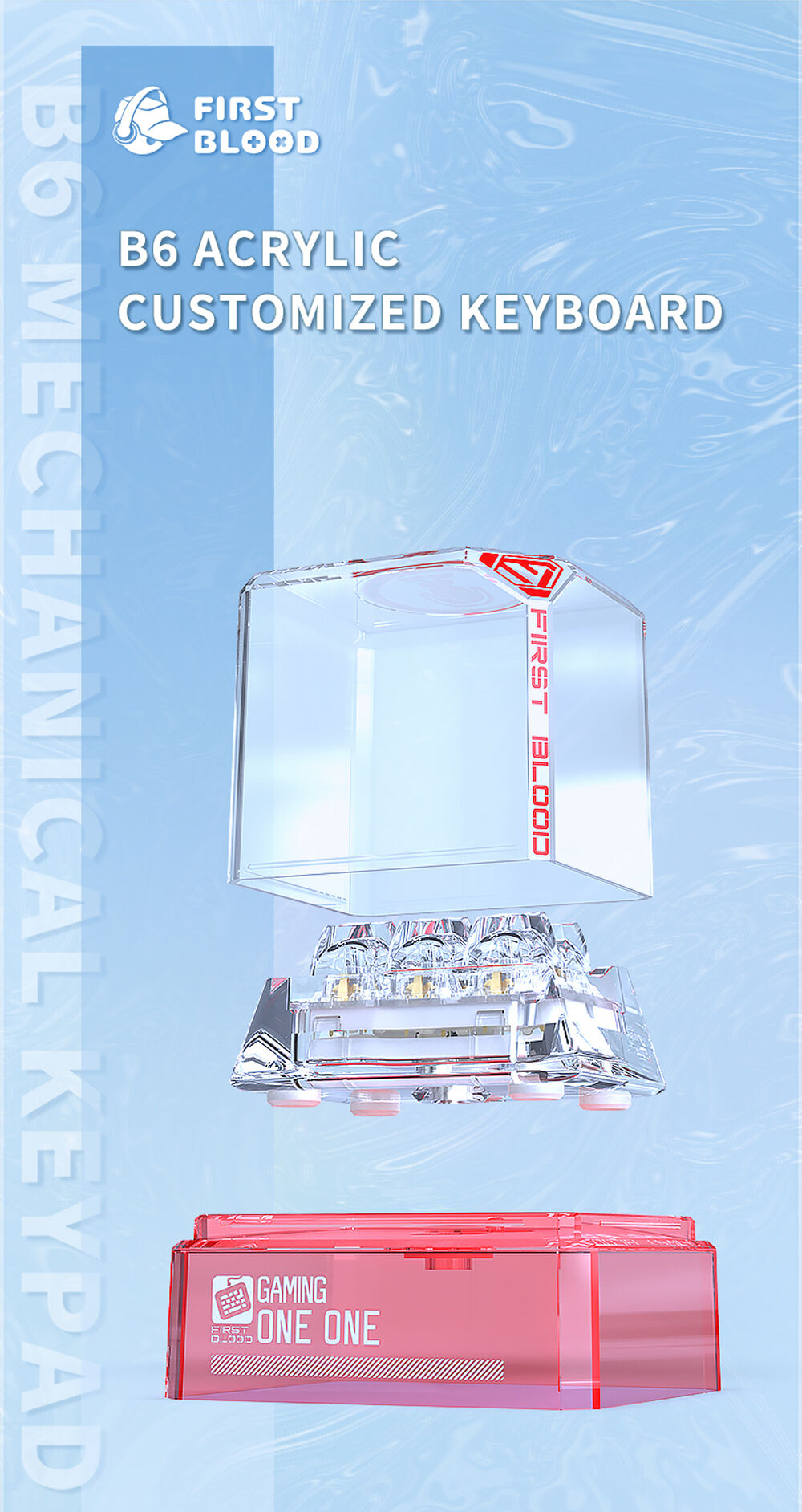 Oem B6 Custom White Wired Wireless Programming Macro Mechanical Hot ...