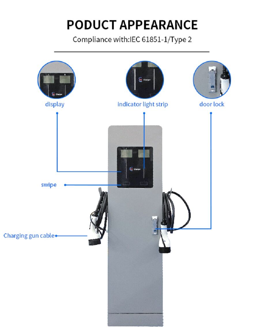 Ev Charger 2*7kw 2*11kw 2*22kw Type 2 Type 1 Smart Car Charger Ip54 ...